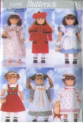 Butterick 4699- 18-Inch Doll Clothes - Patterns for 6 Outfits ...