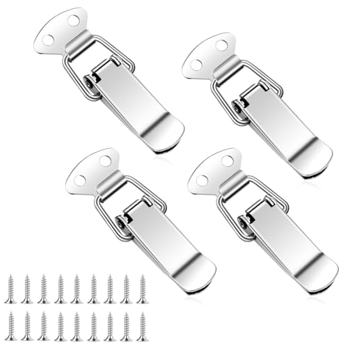 Spring Loaded Toggle Latch Hasp,4 Set Spring Loaded Buckle Latch ...