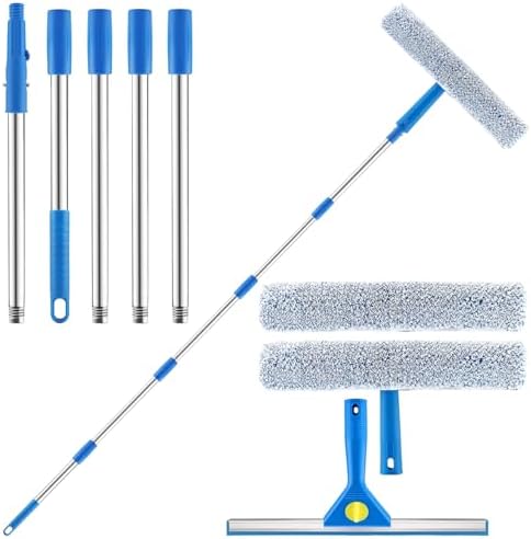 Lavavetri Con Manico Telescopico (215cm), 2 in 1 Con Tergivetro in ...