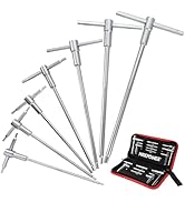 MAXPOWER Sliding T-Handle Allen Wrench Set, 9-Piece SAE Hex Keys, Long ...