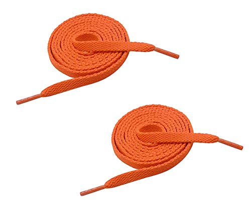 VSUDO Preminum 79" Flat Orange Shoe Laces for Sneakers, 5/16” Flat ...