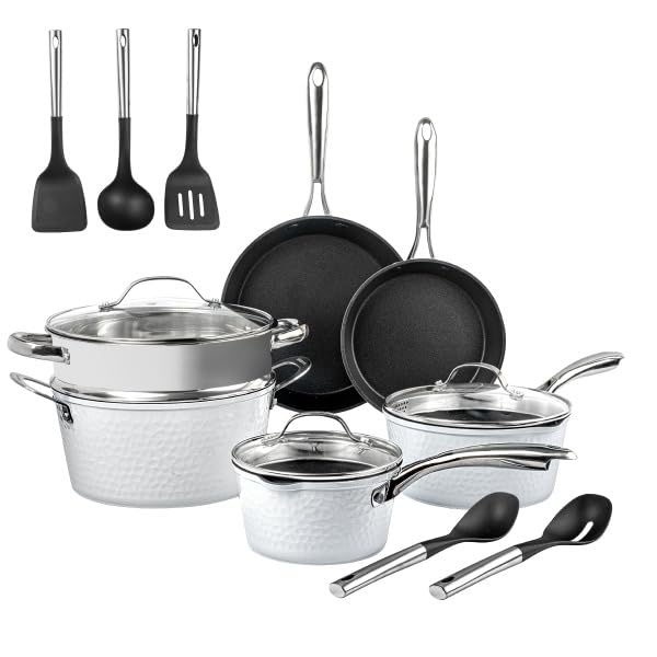 Buy Granitestone 15 Piece Pots and Pans Set Nonstick Cookware Set, Pot ...