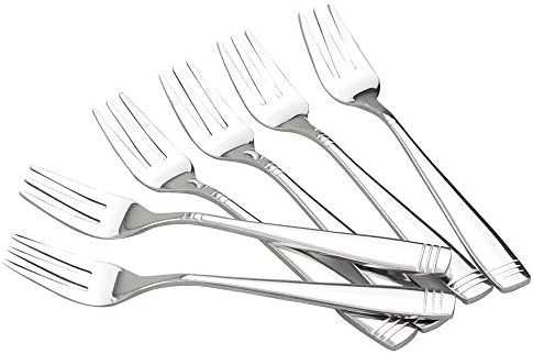 Yarebest 12 Pieces Stainless Steel Cake Fork Set, Small Dessert Forks ...
