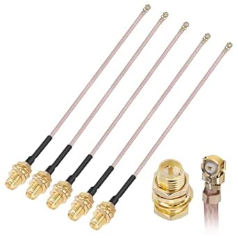 BLTIATLE RG178 UFL IPEX Cable 6inch 5Pack RP-SMA Female Bulkhead Mount WiFi Antenna Adapter ...