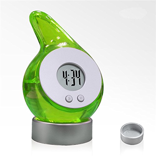 SahiBUY Droplet Shape Water Power Clock (Green) : Amazon.in: Home & Kitchen
