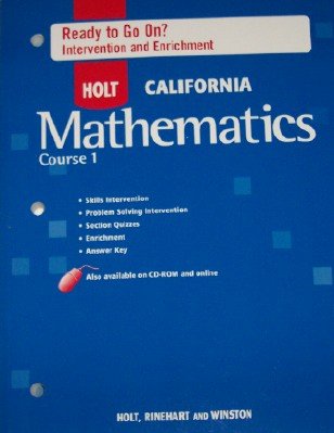 Holt Mathematics California: Ready To Go On? Intervention And ...