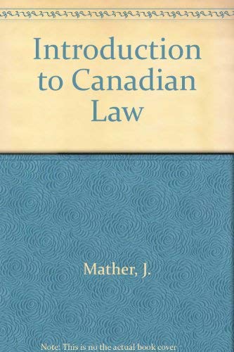 Introduction to Canadian Law: Buy Online at Best Price in Egypt - Souq ...