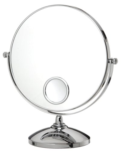 Amazon.com : Danielle Giant Round Mirror, Chrome Finish : Personal ...
