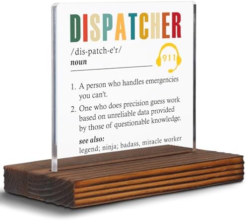 Amazon.com: Dispatcher Gift Clear Desk Decorative Sign, 911 Dispatcher ...