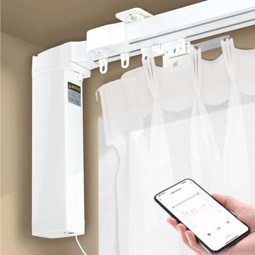Amazon.com: AUGBLINDS Electric Curtains with Remote, Smart Retractable ...