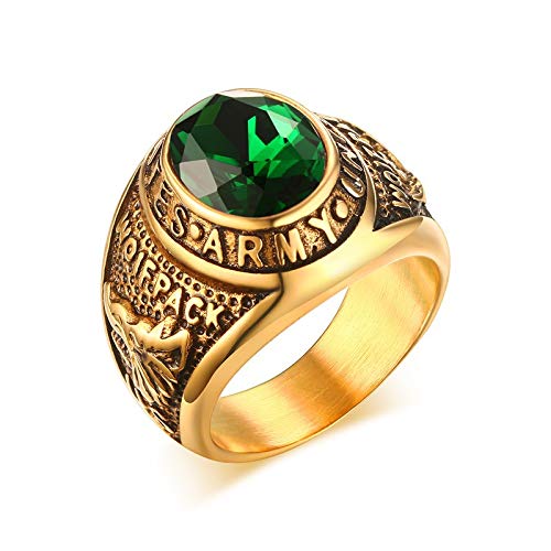 Buy Asma Jewel House 18k Gold Plated United States Army Ring for Men ...