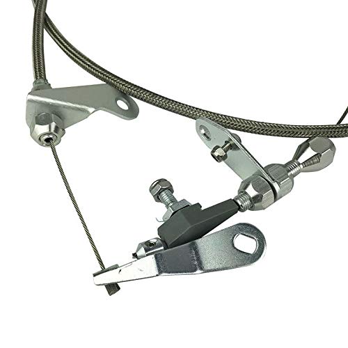 Snapklik.com : Transmission Kickdown Cable Kit,Stainless Braided Kick ...