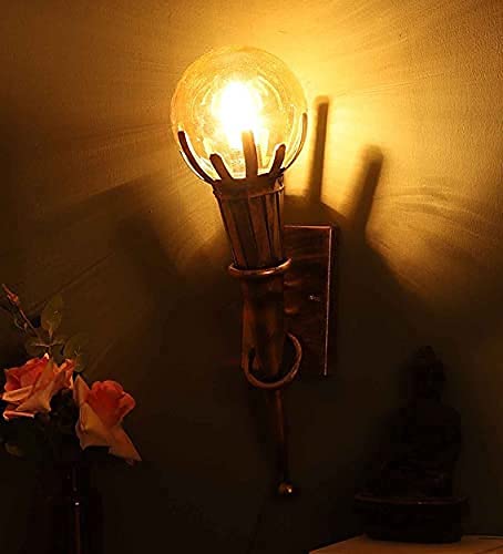 LazyHomez 2W Round Mashal Style Metal Wall Light Lamp for Home & Cafe ...