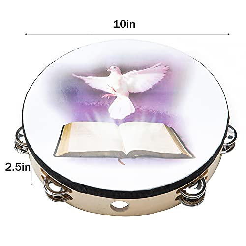 Snapklik.com : Tambourine 10 Inch Dove Bible Double Row Jingle ...