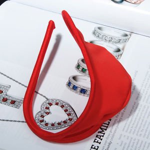 Men's Sexy Spandex C-string Invisible Thong Underwear Nightwear - Red ...