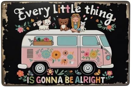 Amazon.com : Bestylez Vintage Hippie Poster Eevery Little Thing Is ...