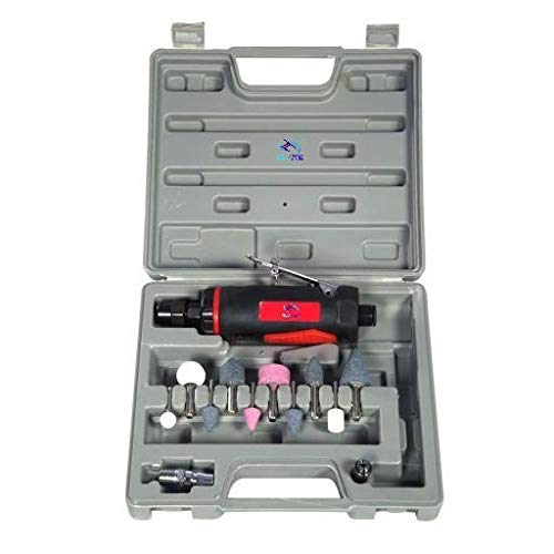 KROST 1/4 Inch 6 Mm Mini Air Die Grinder Kit With Rotary Tool Set, Red ...
