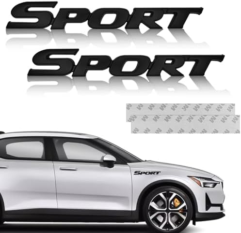 Amazon.com: PVOTAWP 2PCS Car Emblems Adhesive 3D Metal Sport Sticker ...