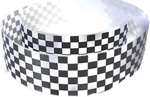 Chequered Flag - Racing Ribbon 25mm Wide Satin Ribbon Available in ...