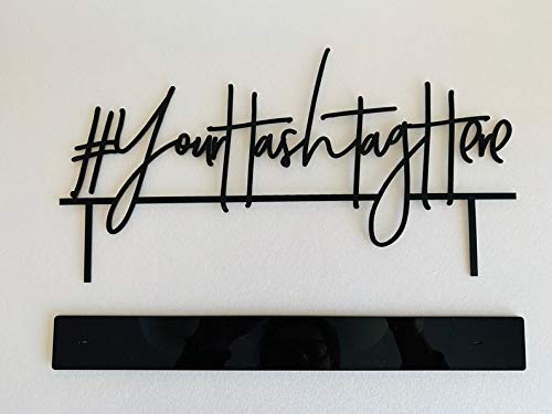 Custom Hashtag Script Sign Party Metal Table Sign Personalized Wedding ...