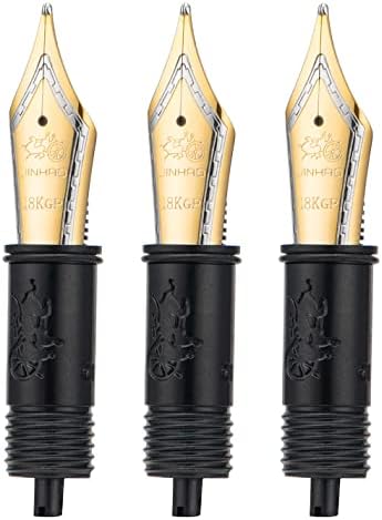 Set of 3 Jinhao 100 Fountain Pen Medium Nibs with Black Section Feed ...