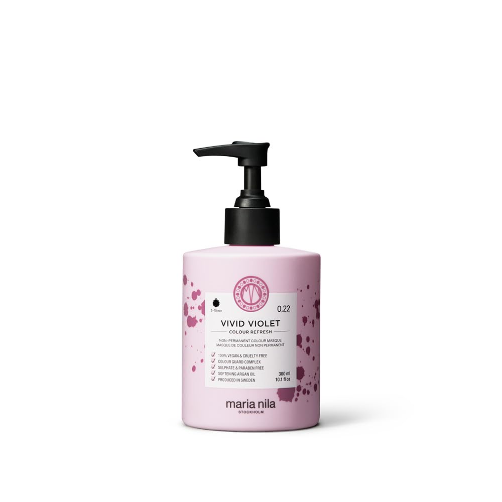 Maria Nila Colour Refresh, Vivid Violet 300 ml, Purple Hair Mask, Semi ...