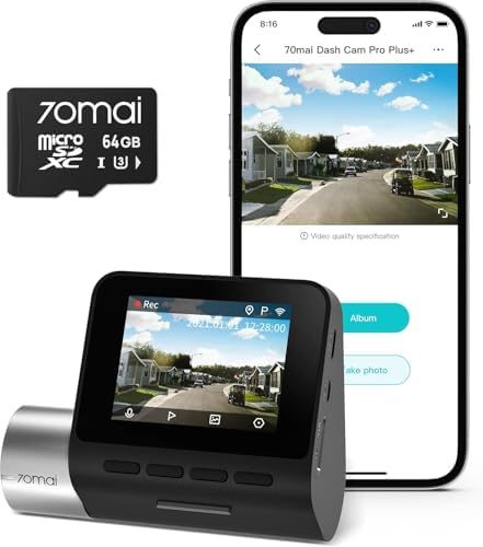 Amazon.com: 【70mai Front Dash Cam A500S+64GB Card】 1944P UHD with Sony ...
