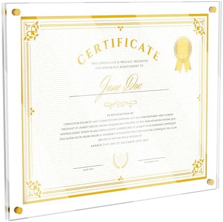 Amazon.com - 11X14 Acrylic Picture Frame for Wall, Clear Diploma Frame ...