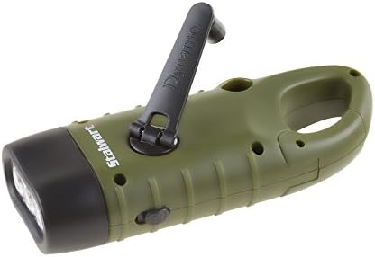 ThorFire Solar Flashlight Hand Crank Solar Powered Rechargeable ...