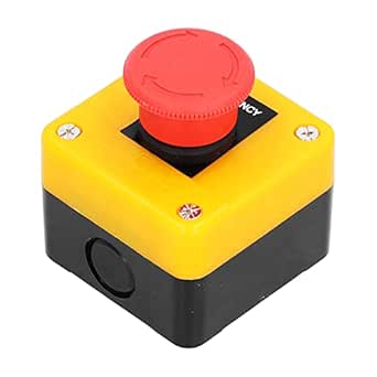 Emergency Stop Button 10A 1NO 1NC Red Elevator Mushroom Emergency Stop ...
