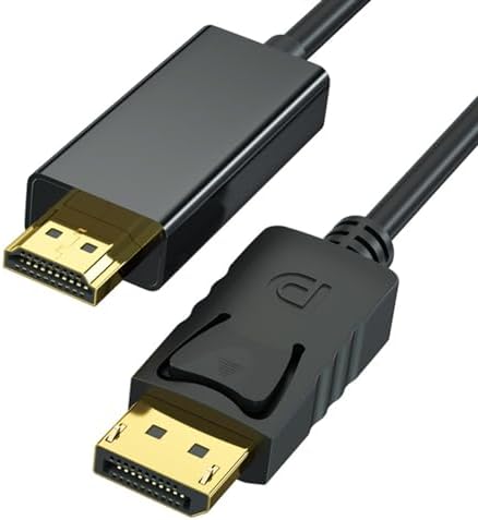 Amazon.com: DisplayPort to HDMI Cable 6ft, 4K DP to HDMI Cable Adapter ...