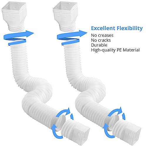 Snapklik.com : CAMWAY Gutter Downspout Extensions,2 Pack Flexible ...