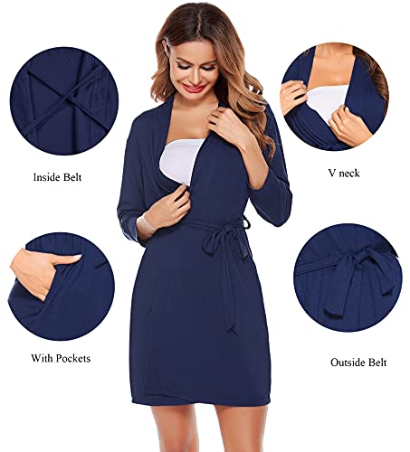 Snapklik.com : Womens Maternity Nursing Robe Pregnancy Breastfeeding ...