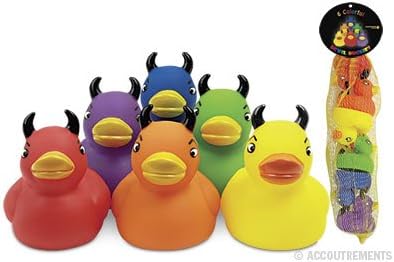 Amazon.com: Colorful Devil Duckies 6ct : Toys & Games