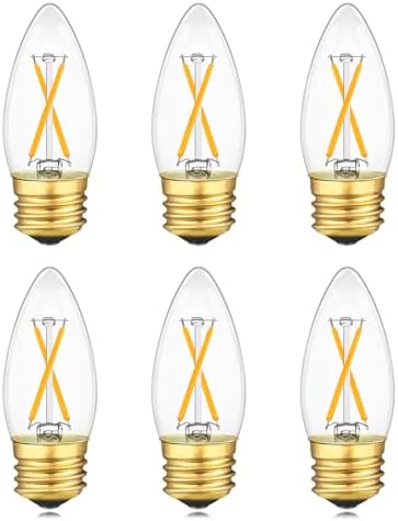 LUMILECT Dimmable E26 Candelabra LED Light Bulbs 25W Equivalent, 2700K ...