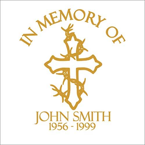 Amazon.com: In Memory Cross with Barbed Wire Vinyl Die Cut Decal ...