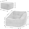 Icon Natalia Sitzsack Sessel mit Hocker für Erwachsene, Beige ...