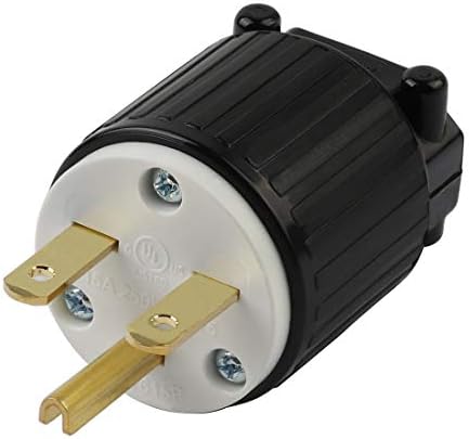 USA 3-Prong Male AC Plug, UL Nema 6-15P 3 Pole Straight DIY Rewirable ...