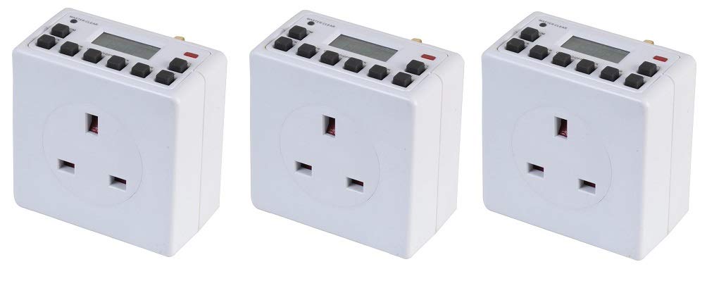 Pro Elec PEL00875 Co MPact 24-Hour Digital Plug-In Timers, Pack of 3 ...