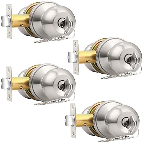 Probrico (2 Pack Keyed Alike Locks Entry Door Knobs, Entrance Lock Sets ...