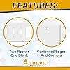 White Metal Outlet Cover, 3-Gang Standard Size, Blank And Decorator ...
