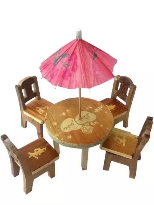 Buy Miniature Wooden Dining Table Set for Kids/Bhatukali/Toy Set/Home ...
