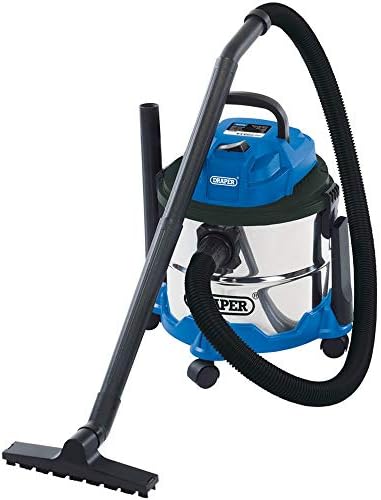 Draper 20514 Wet and Dry 1250W Vacuum Cleaner with 15 Litre Stainless ...