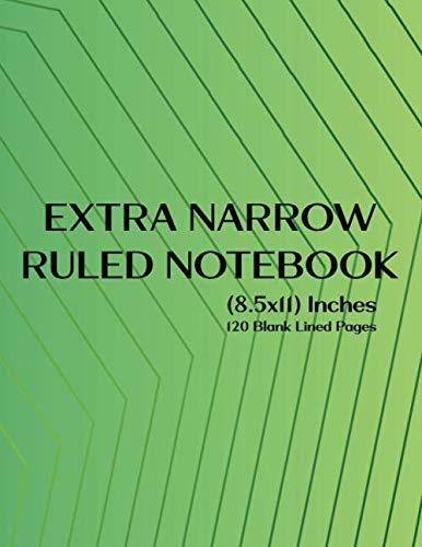 Extra Narrow Ruled Notebook: Blank Ultra Narrow Lined Notepad - 5 mm (1 ...