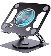 Amazon.com: SHUWEI 360° Rotating Laptop Cooling Stand with 3 Speed Fan ...