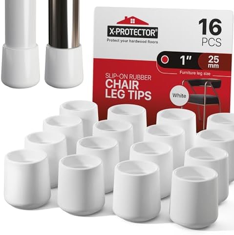SoftTouch Rubber Leg Tip (4 Piece), 1-1/4", White - Furniture Cups ...