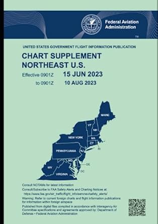 NORTHEAST U.S FAA Chart Supplement Effective 15 JUN 2023 to 10 AUG 2023 ...