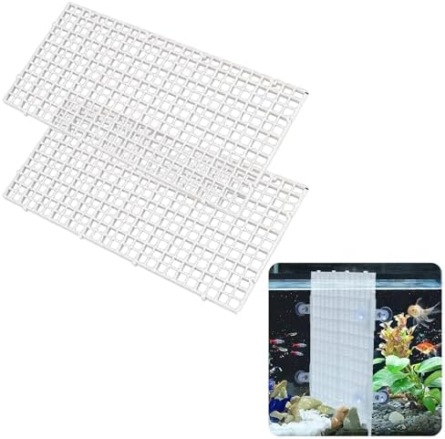 VAYINATO® (Pack of 2) White Fish Tank Divider Plastic Aquarium Divider ...