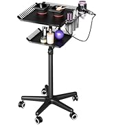Amazon.com: Wood Salon Trolley Cart with Wheels, Hair Cart Mobile ...