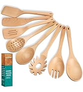 Amazon.com: Wooden Spoons for Cooking, 7 Pcs Pakkawood Wooden Kitchen ...